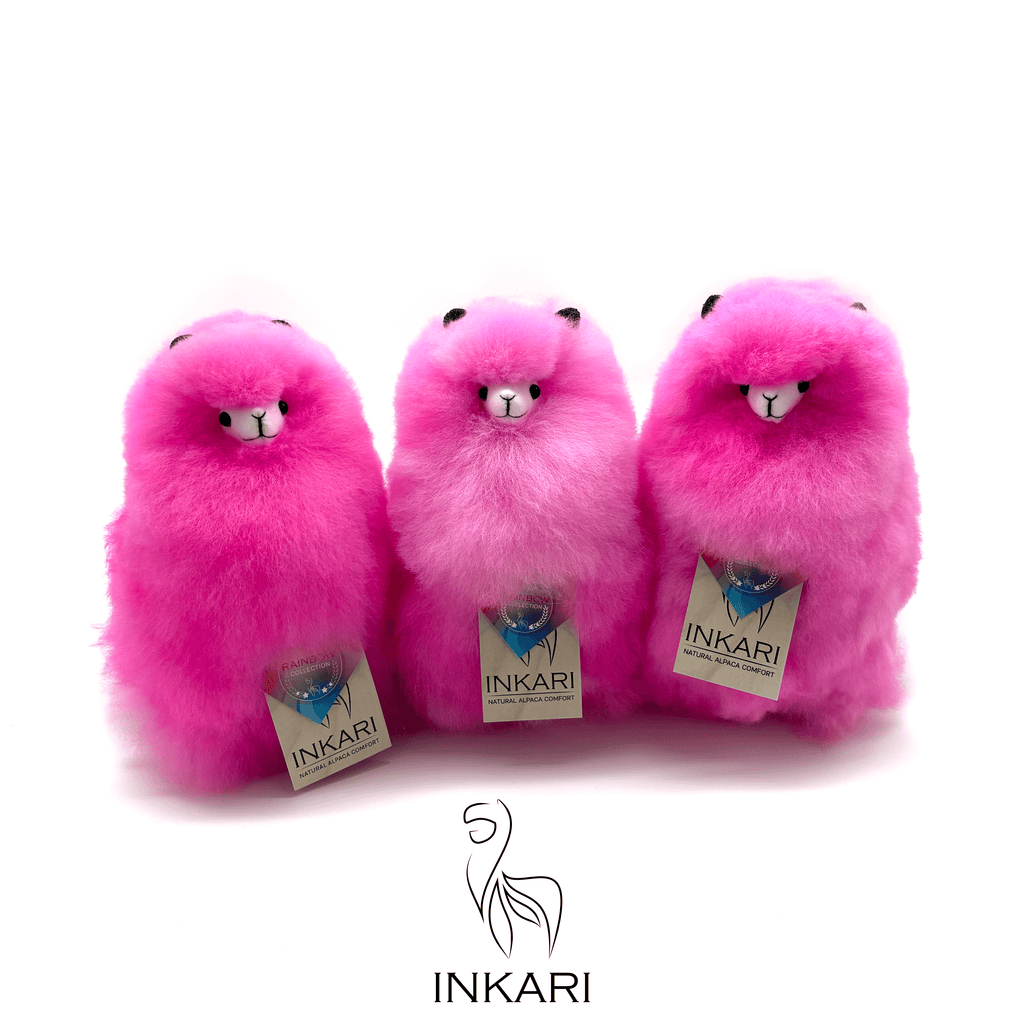 Inkari Alpaca Stuffed Animals - Rainbows: Cerise