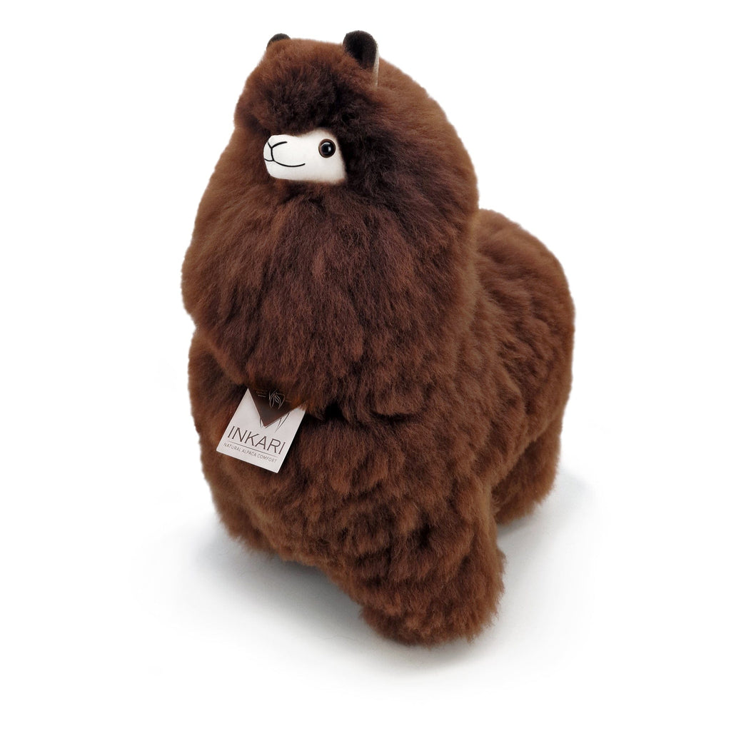 Inkari Alpaca Stuffed Animals - Naturals Walnut