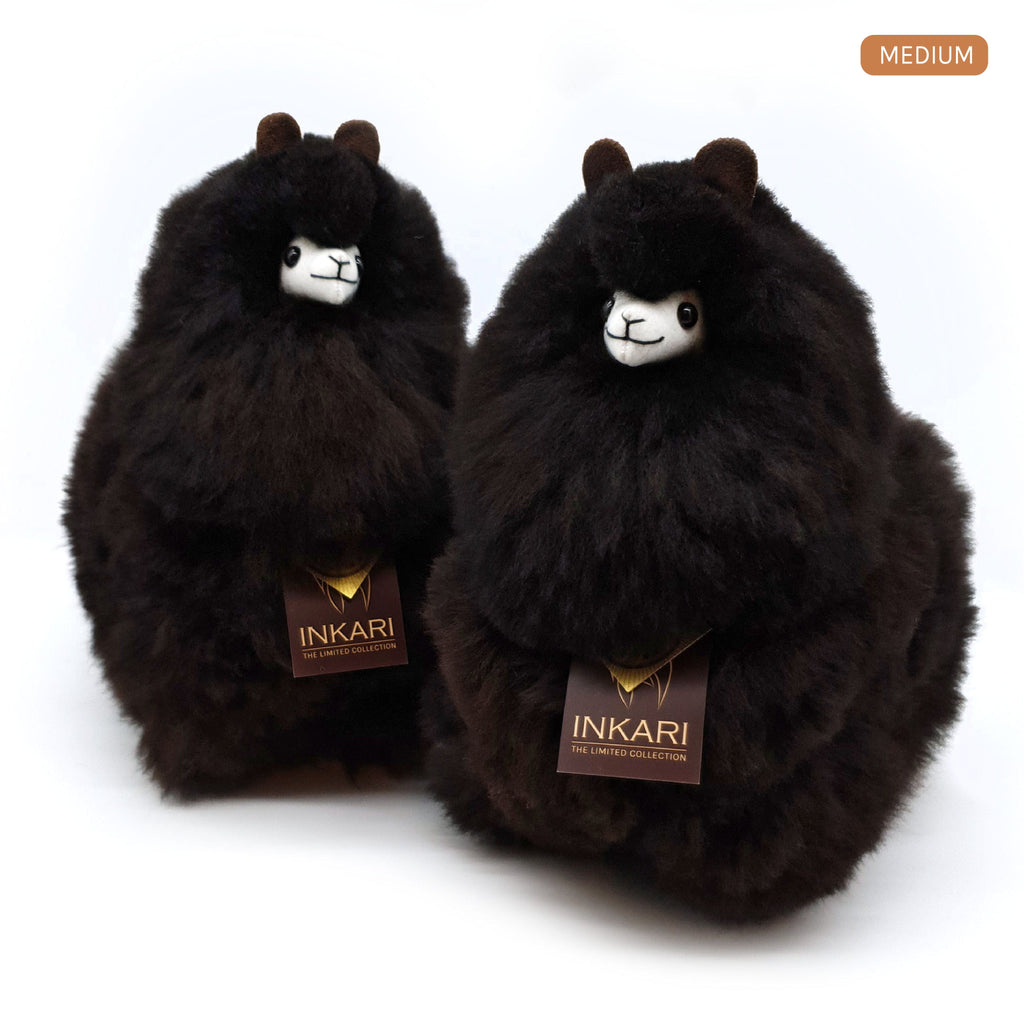 Inkari Alpaca Stuffed Animals - Naturals - Obsidian