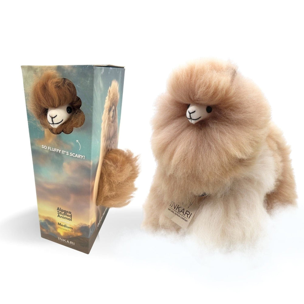 Inkari Alpaca Stuffed Animals - Monsterfluff Sahara - Free Accessories