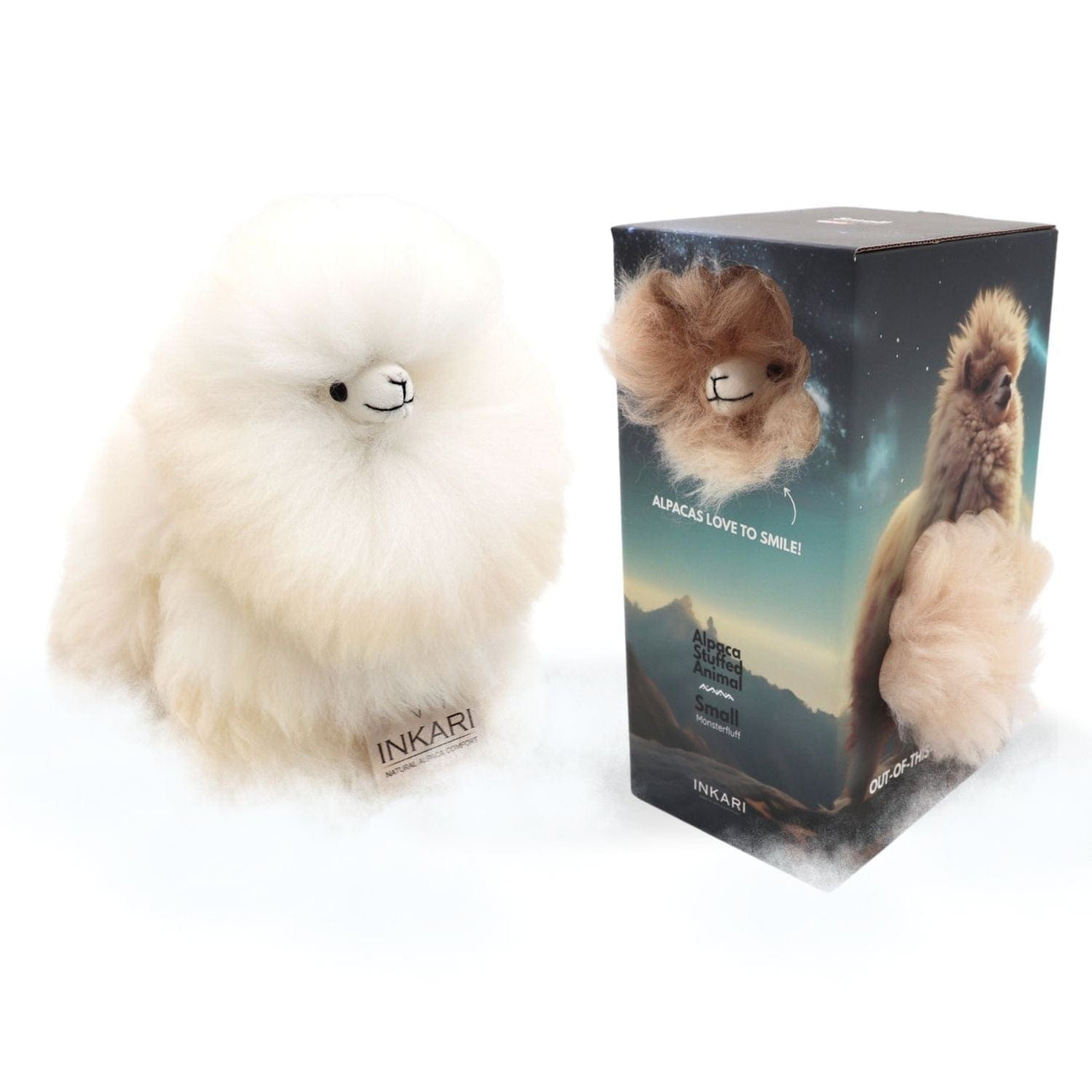 Inkari Alpaca Stuffed Animals - Monsterfluff Sahara - Free Accessories