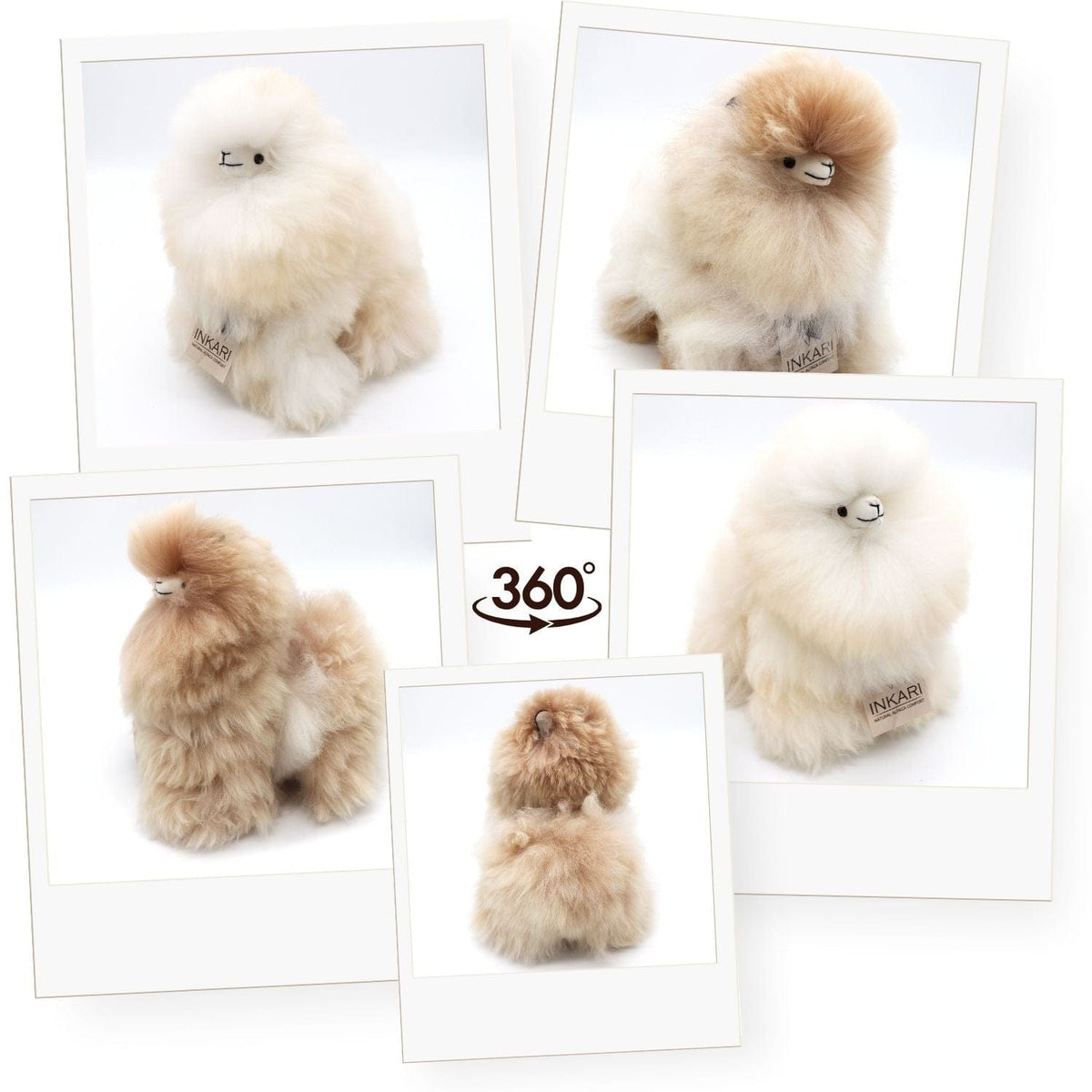 Inkari Alpaca Stuffed Animals - Monsterfluff Sahara - Free Accessories