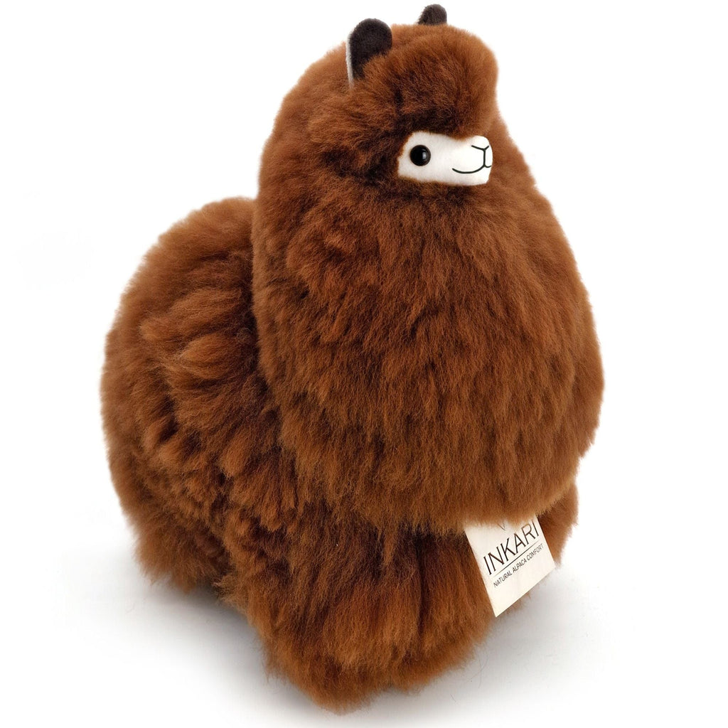 Inkari Alpaca Stuffed Animals - Naturals Walnut