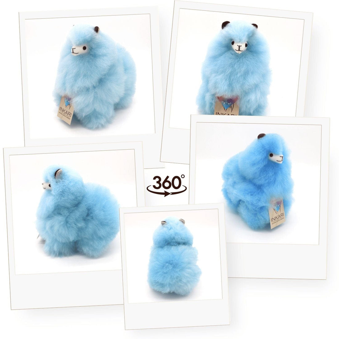 Inkari Alpaca Stuffed Animals - Rainbows: Baby Blue Fairtrade Gift ...